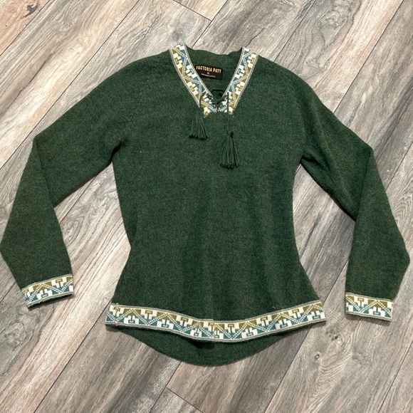 factoria paty | Sweaters | Vintage Factoria Paty Sweater Women Xl Green ...